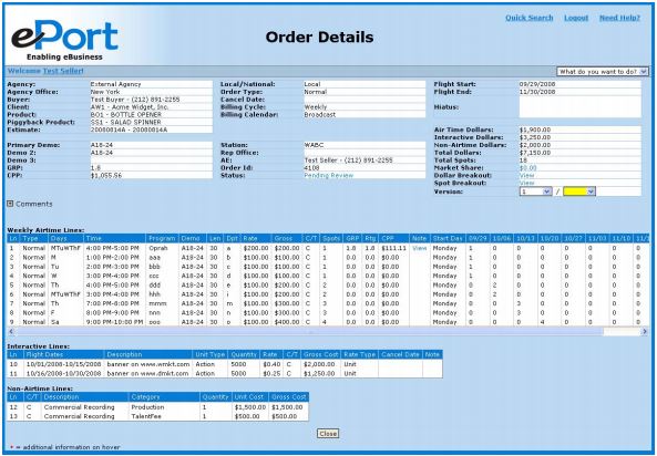 How to open an order in ePort – FreeWheel