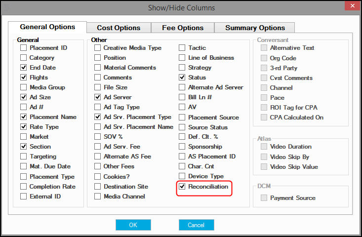 Using the Reconciliation column in Media Plans – FreeWheel
