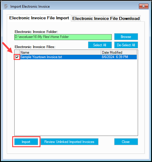 AppStream - Importing Electronic Invoice – FreeWheel