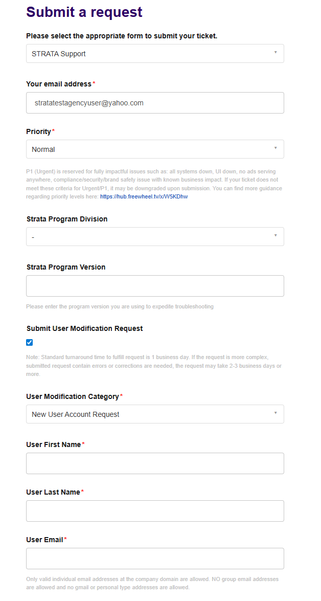 How to Submit a New User Account Request in Zendesk – FreeWheel